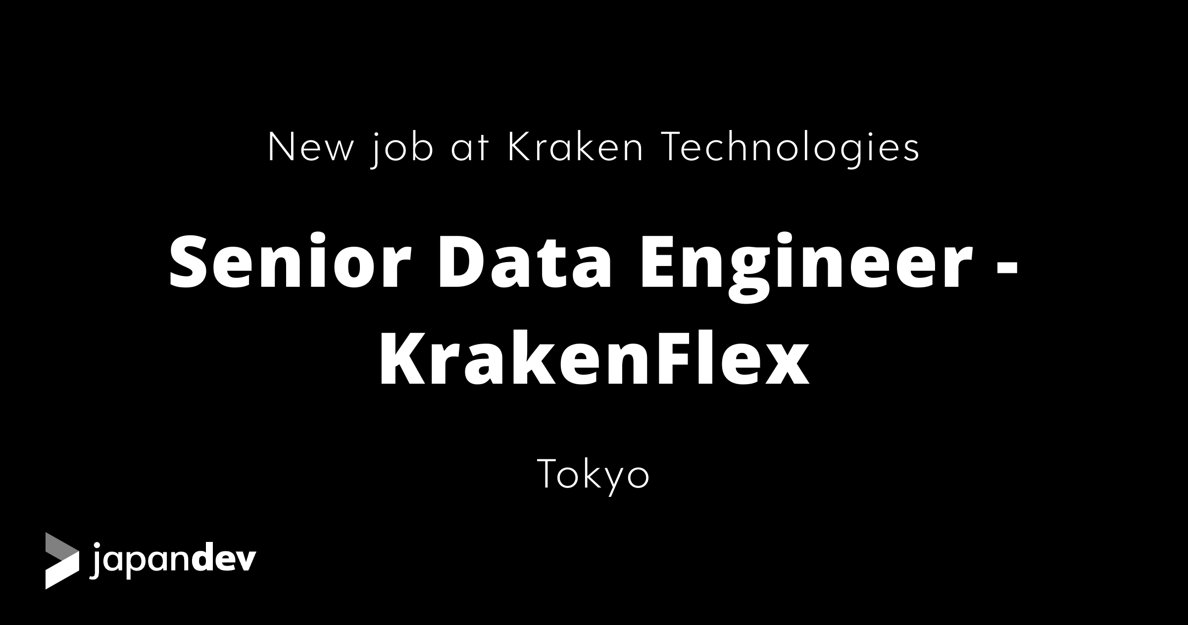Senior Data Engineer - KrakenFlex at Kraken Technologies in Japan ...